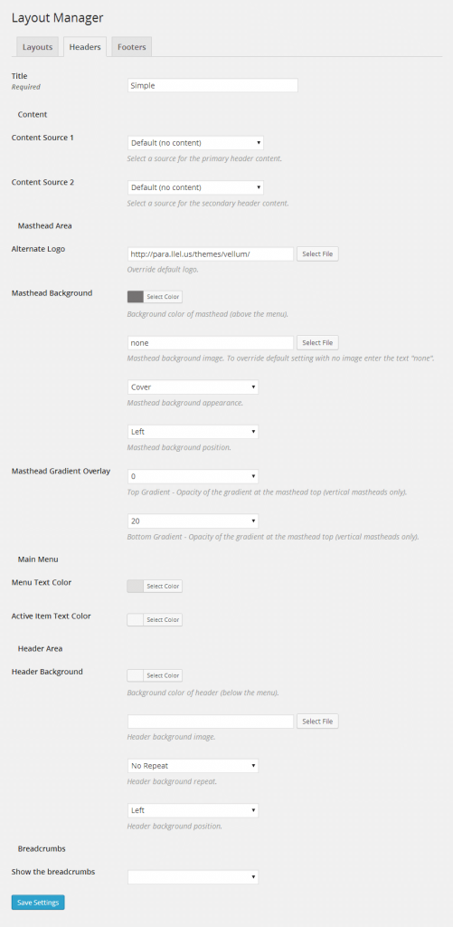 Custom Headers - RCQT
