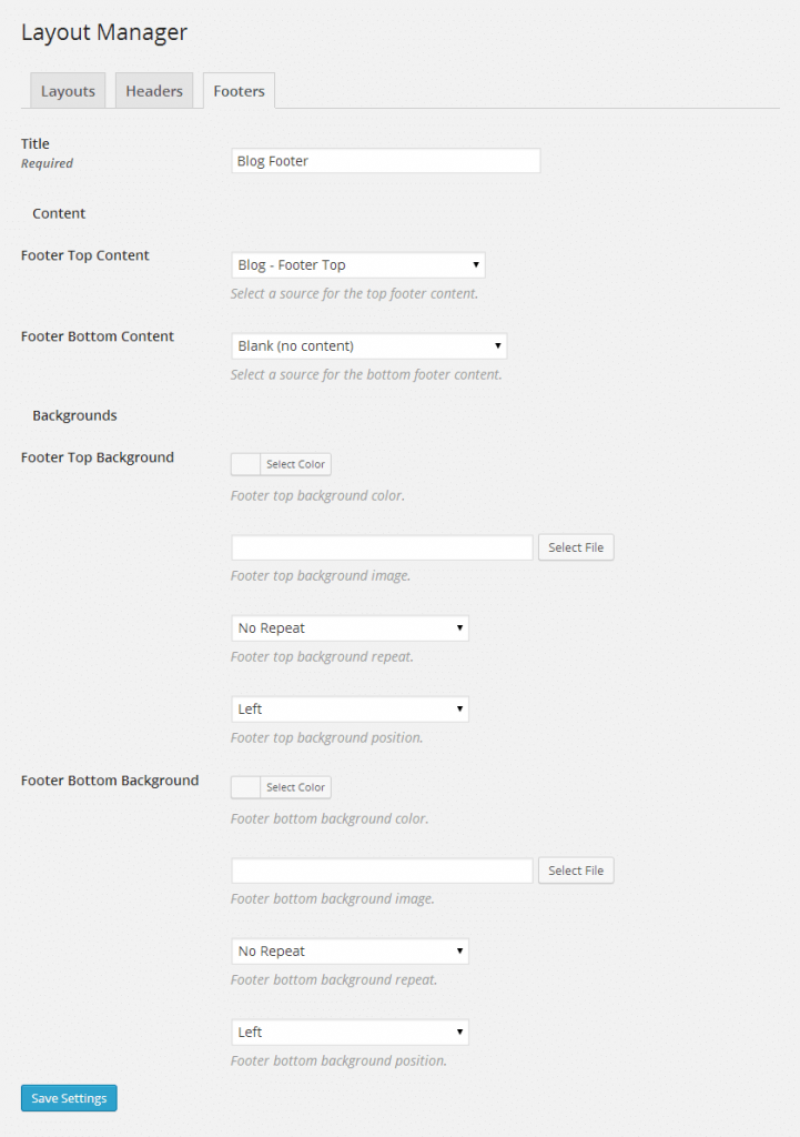 Custom Footers - RCQT